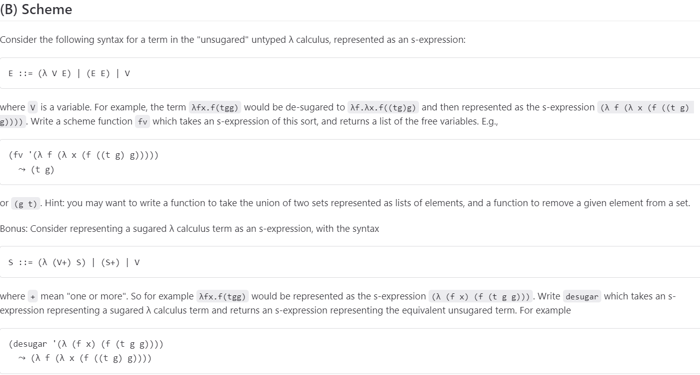 Solved Consider the following syntax for a term in the | Chegg.com