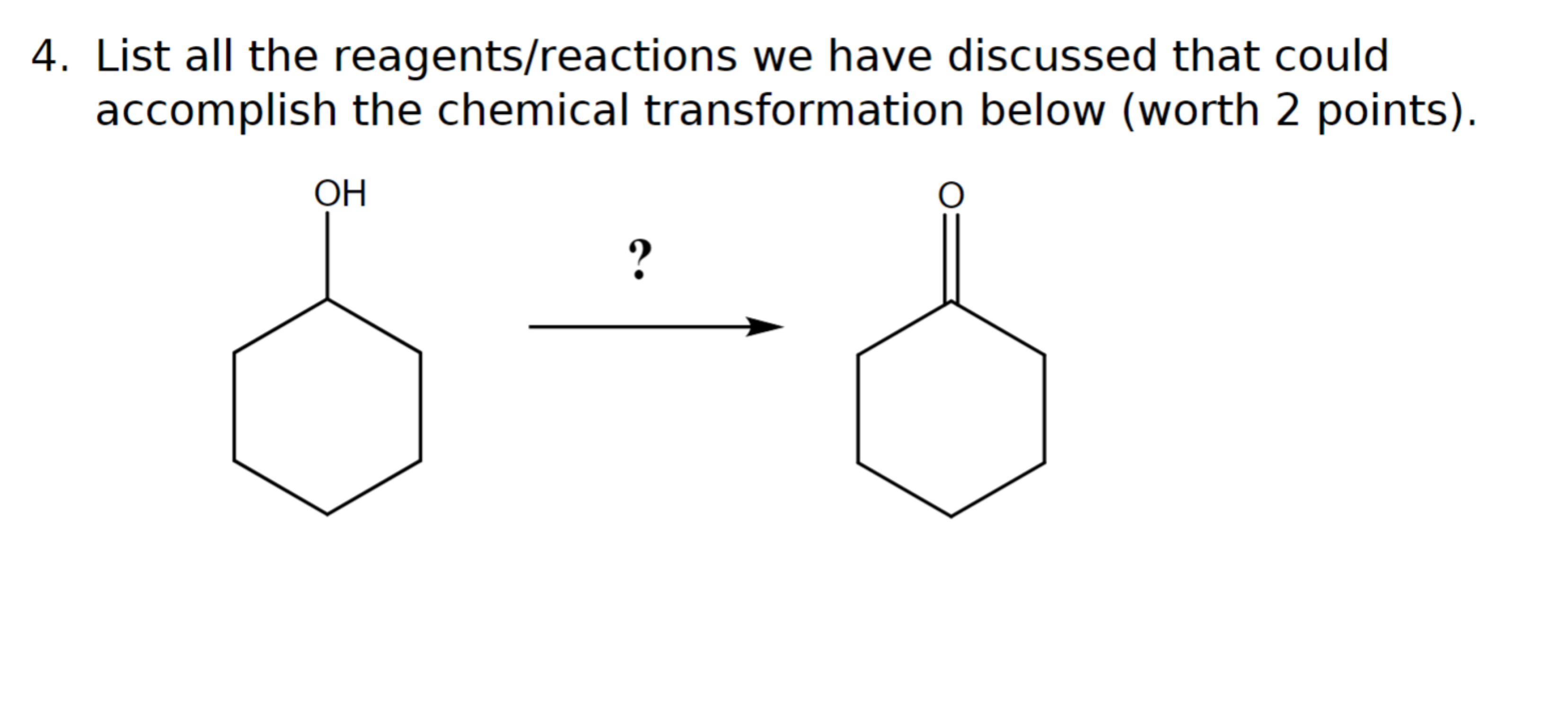 Solved List all the reagents/reactions we have discussed | Chegg.com