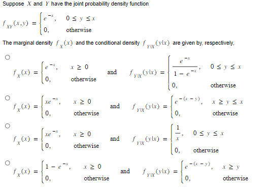 [Solved]: Suppose ( X ) and ( Y ) have the joint proba