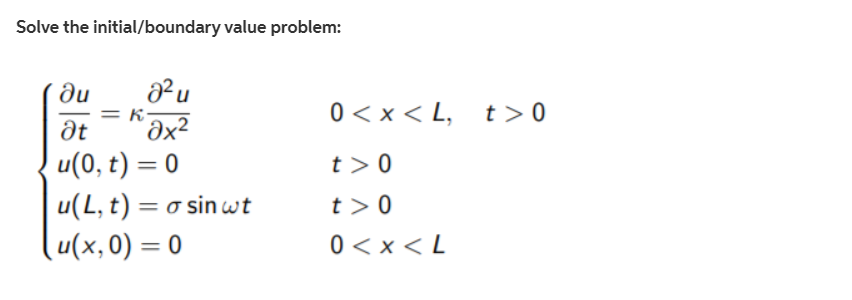 Solved Solve the initial/boundary value problem: 0 0 au 22u | Chegg.com
