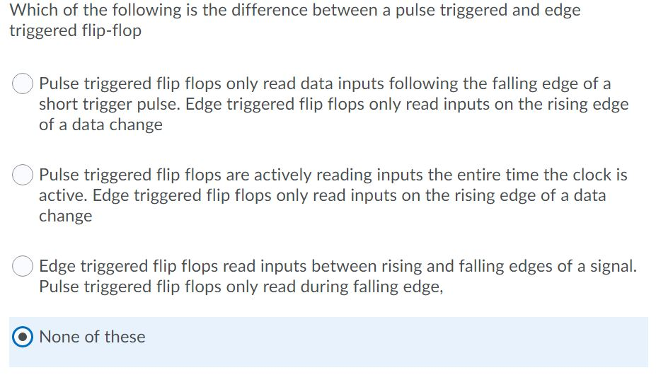 Solved Which of the following is the difference between a | Chegg.com