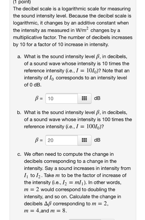 Decibel Scale Logarithmic