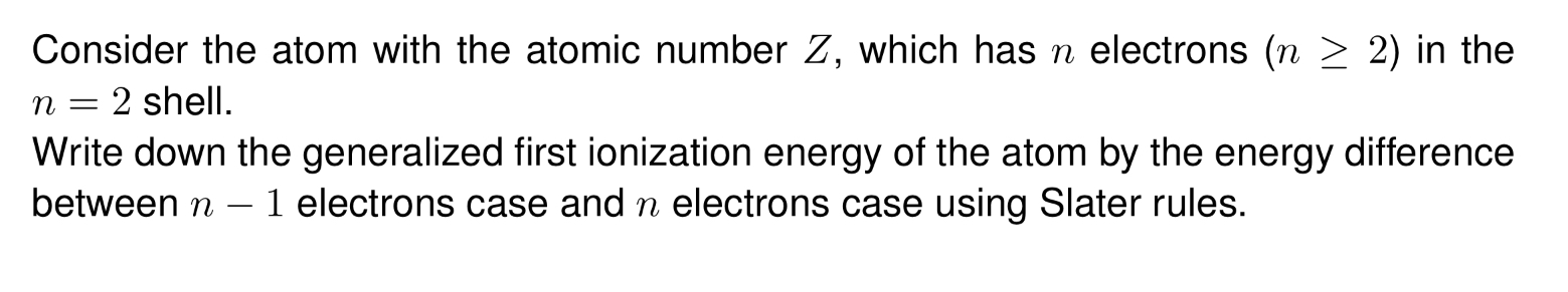Solved Consider the atom with the atomic number Z, which has | Chegg.com