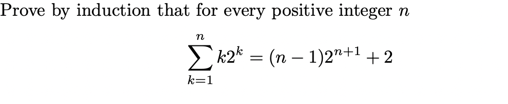 Solved Prove by induction that for every positive integer n | Chegg.com