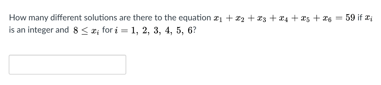Solved How many different solutions are there to the | Chegg.com