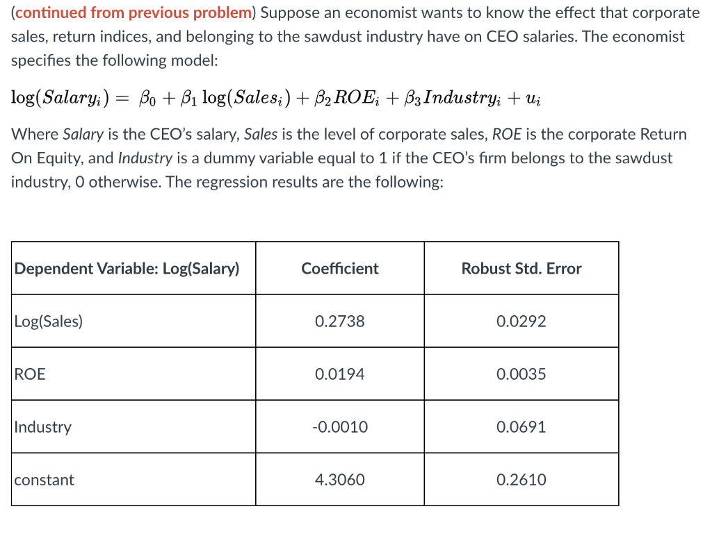 Solved (continued from previous problem) Suppose an | Chegg.com