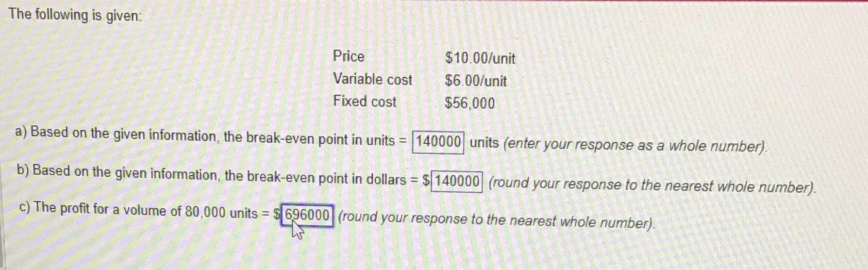 Solved The following is given: a) Based on the given | Chegg.com
