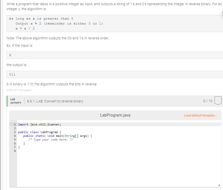 Solved Note: The above algorithm outputs the 0's and 1's in | Chegg.com
