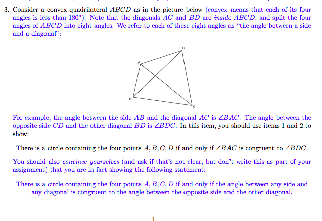 Solved 3. Consider a convex quadrilateral ABCD as in the | Chegg.com