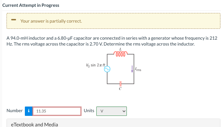 Solved A 94.0-mH inductor and a 6.80-μF capacitor | Chegg.com