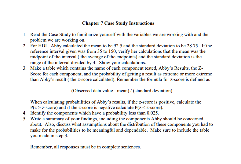 Solved Chapter 7 Case Study Instructions 1. Read the Case | Chegg.com