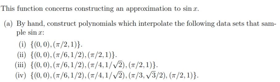 Solved This Function Concerns Constructing An Approximation 7767