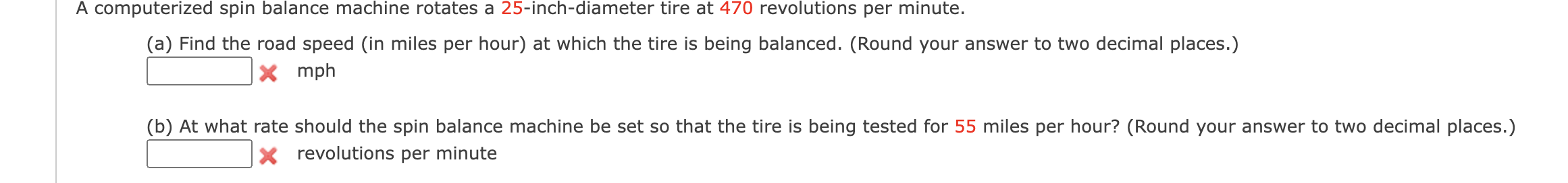 Solved by an EXPERT A computerized spin balance machine rotates a ...