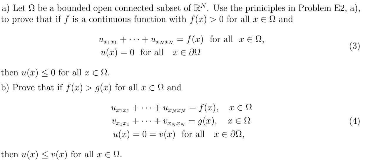 Solved a) Let 12 be a bounded open connected subset of RN. | Chegg.com