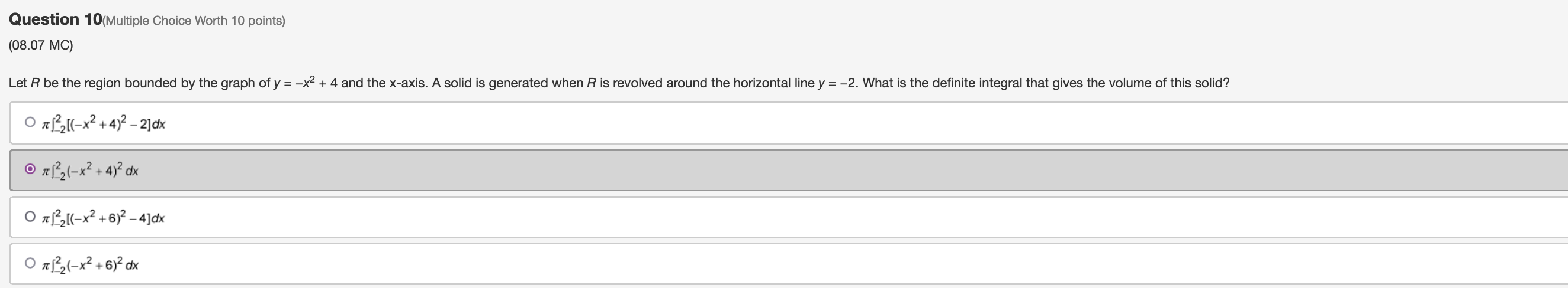 Solved Question 10(Multiple Choice Worth 10 points) (08.07 | Chegg.com