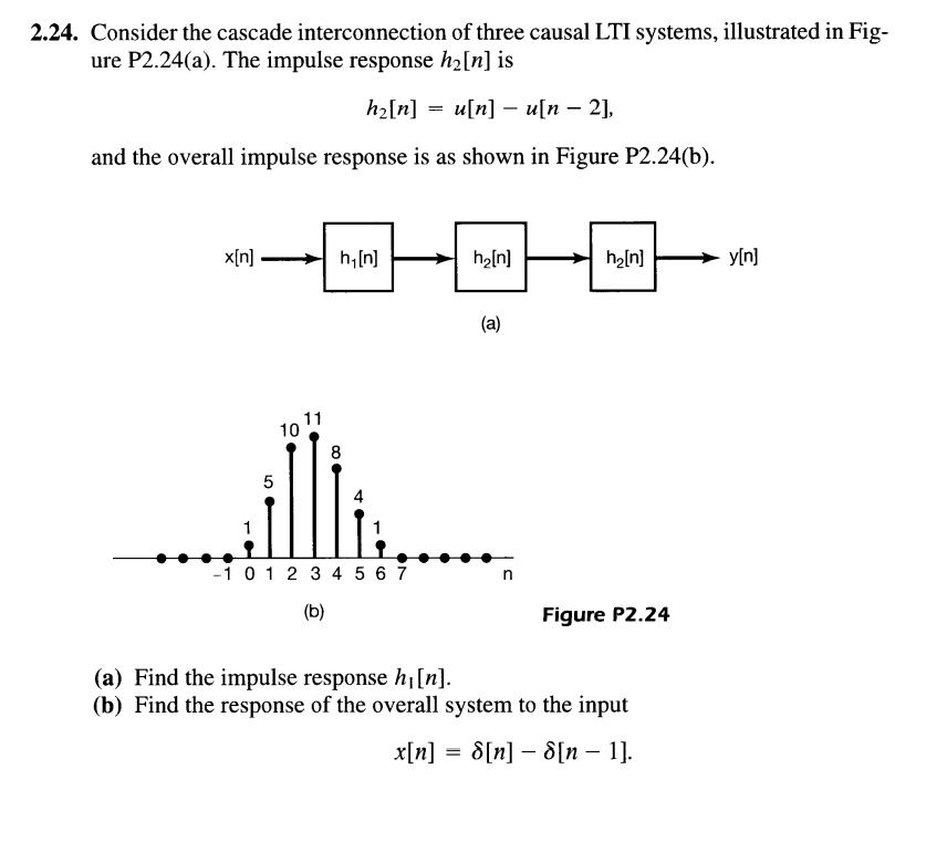 Solved 2.24. Consider the cascade interconnection of three | Chegg.com