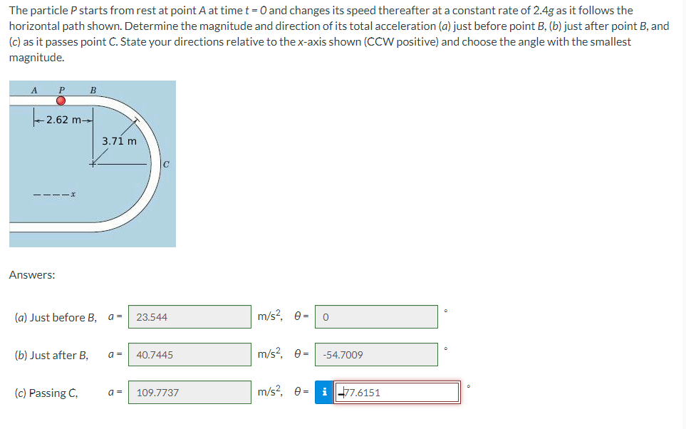 Solved The particle P starts from rest at point A at time t | Chegg.com