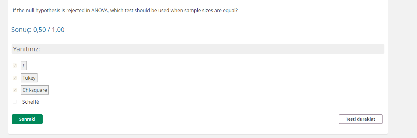 Solved If the null hypothesis is rejected in ANOVA, which | Chegg.com