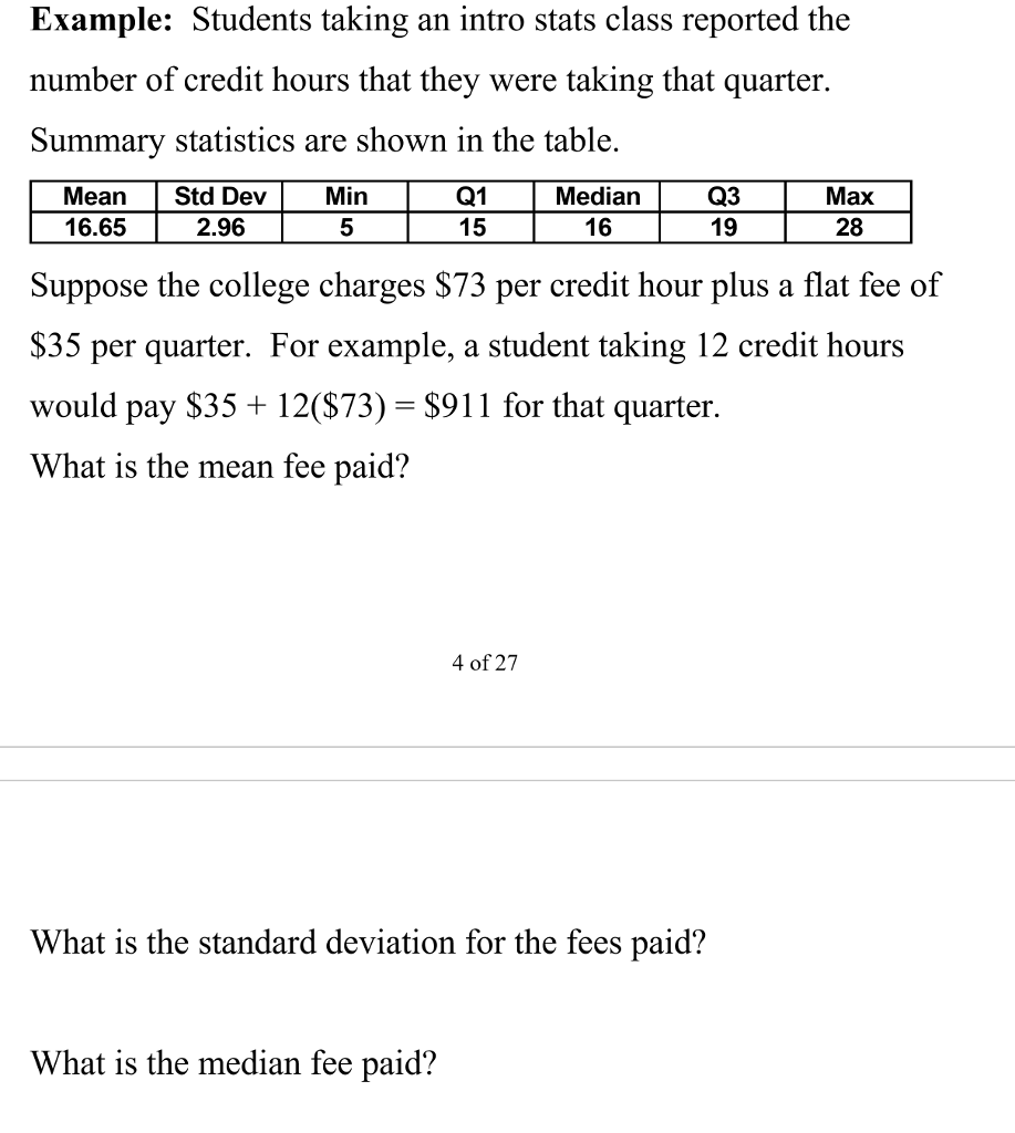 Solved Example: Students taking an intro stats class | Chegg.com