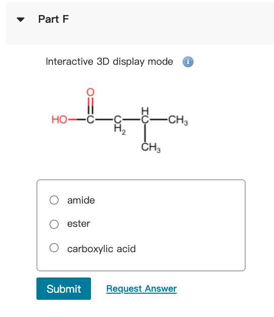Solved Part A Interactive 3D display mode 요 U H2C-0-0-CH3 | Chegg.com