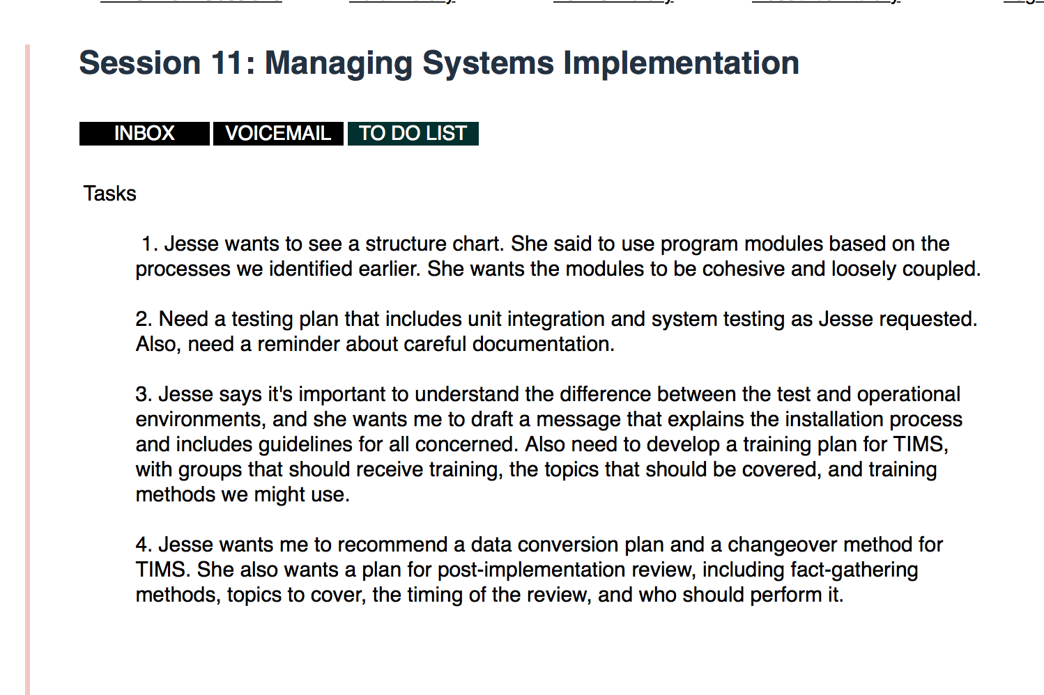 Solved 1. Jesse wants to see a structure chart. She said to | Chegg.com