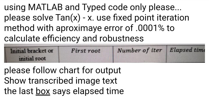 Solved using MATLAB and Typed code only please... please | Chegg.com