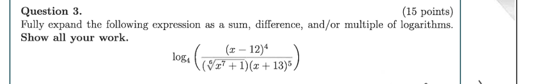 Solved Question 3.Fully expand the following expression as a | Chegg.com
