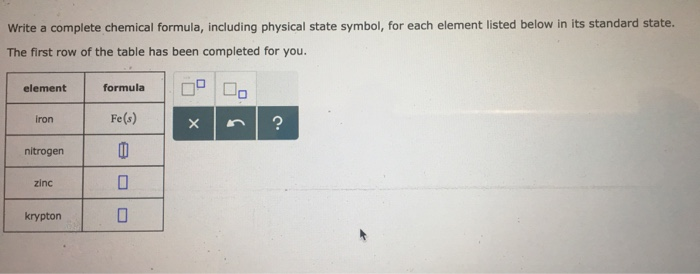 Solved Write a complete chemical formula, including physical | Chegg.com