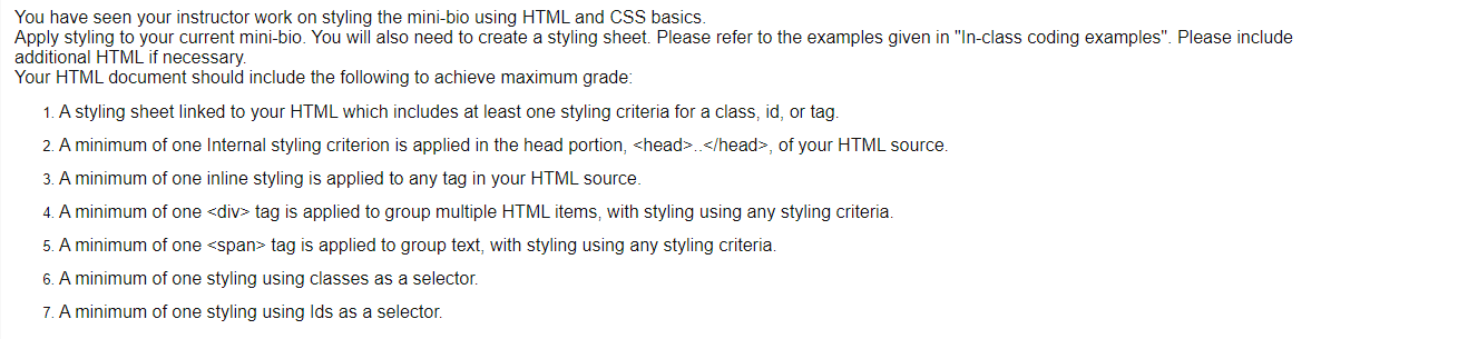 Solved You have seen your instructor work on styling the | Chegg.com