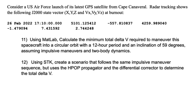 Solved Demonstrate Problem 12 on STK:12. Using STK, create a | Chegg.com