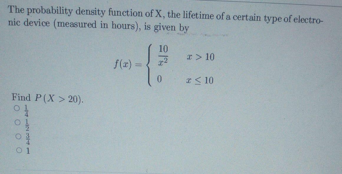 Solved Let X be a random variable with probability density | Chegg.com