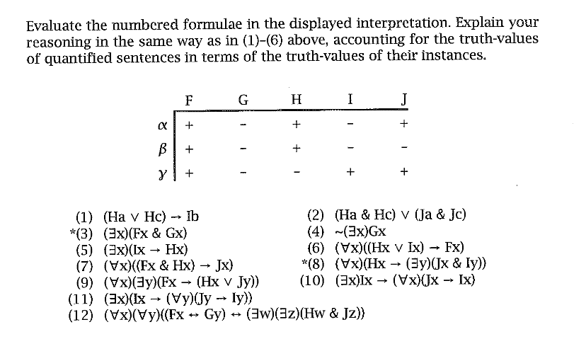 Solved Evaluate the numbered formulae in the displayed | Chegg.com