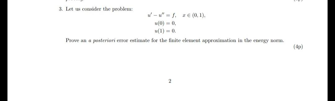 Solved Consider the following advection-diffusion problem: | Chegg.com