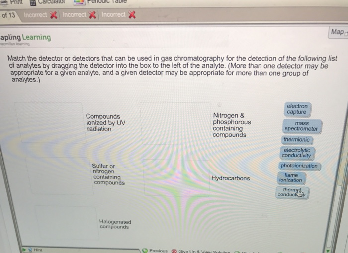 Solved Match the detector or detectors that can be used in | Chegg.com