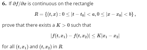 Solved 6. If ∂f/∂x is continuous on the rectangle | Chegg.com