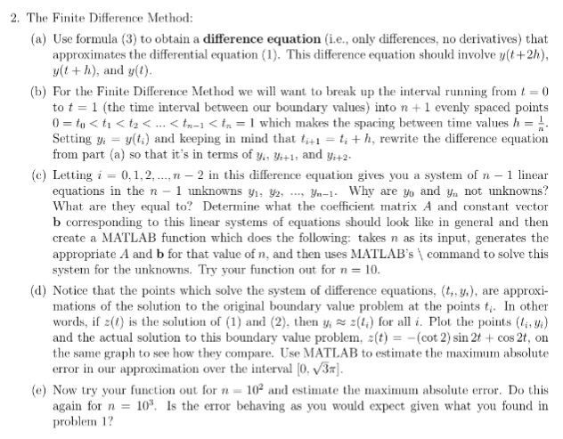Solved Formula (1) is d^2y/dt^2 + 4y = 0 Formula (2) is | Chegg.com