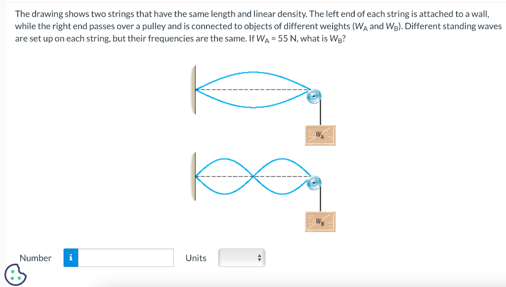 Solved The drawing shows two strings that have the same | Chegg.com