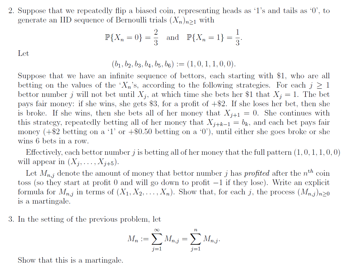 Solved 2. Suppose that we repeatedly flip a biased coin, | Chegg.com