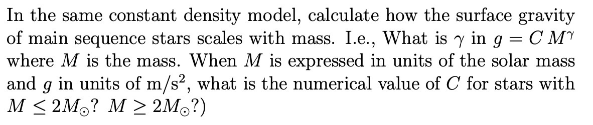 = In the same constant density model, calculate how | Chegg.com