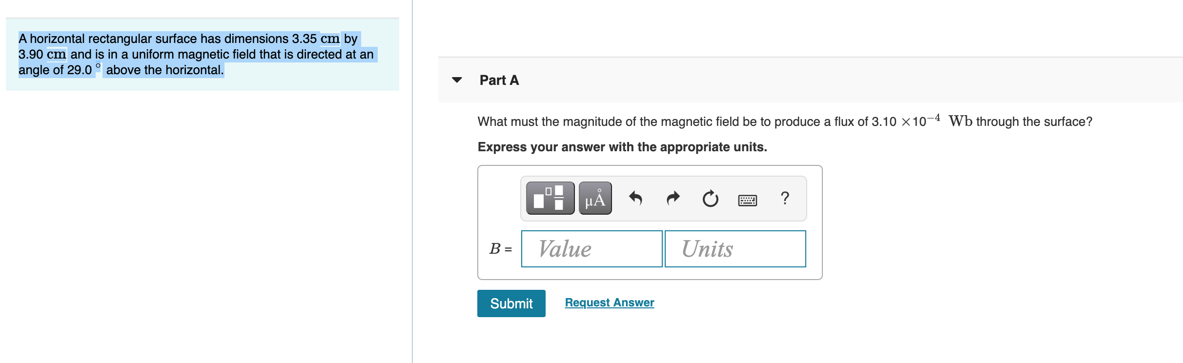 Solved A horizontal rectangular surface has dimensions 3.35 | Chegg.com
