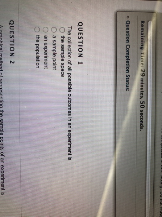 Solved Remaining Time: 29 minutes, 50 seconds. Question | Chegg.com