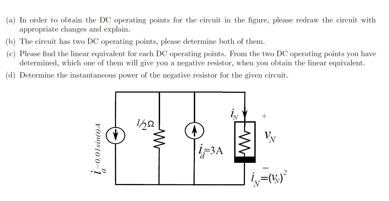 Solved (a) In order to obtain the DC operating points for | Chegg.com