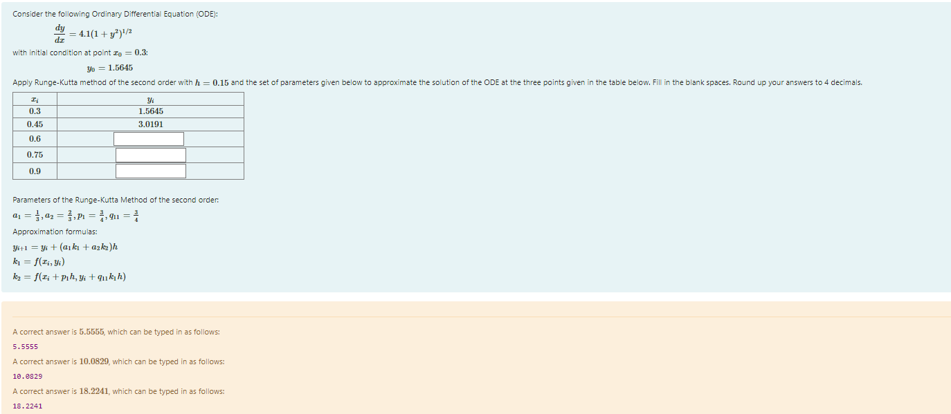 Solved Consider the following Ordinary Differential Equation | Chegg.com