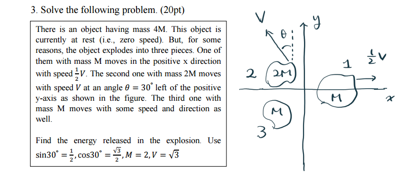 Solved 3. Solve the following problem. (20pt) There is an | Chegg.com