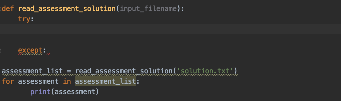 Solved in python I have added the assesment class below as | Chegg.com