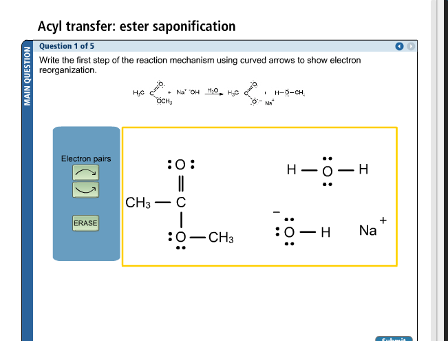 Solved write the first step of the reaction mechanism using | Chegg.com
