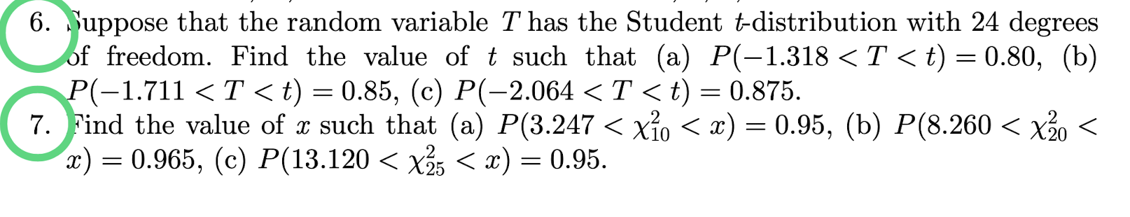 Solved 6. Suppose that the random variable T has the Student | Chegg.com