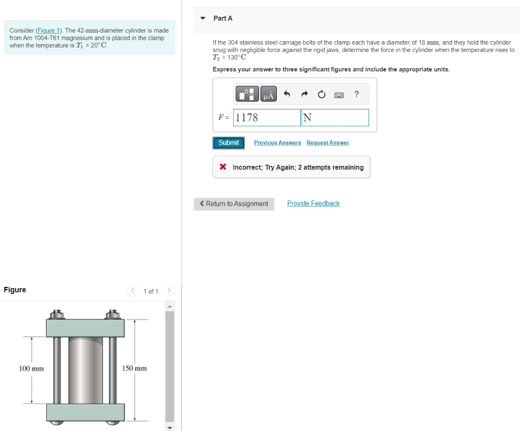 Solved Consider The 42-mm-diameter cylinder is made from Am | Chegg.com