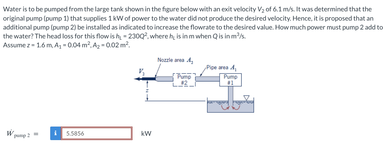 Solved Water is to be pumped from the large tank shown in | Chegg.com