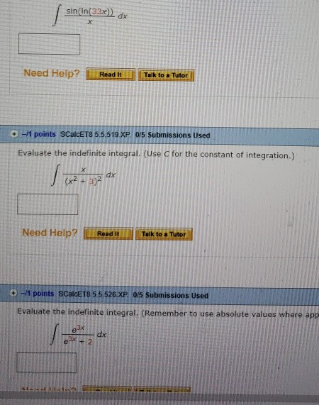 Solved Evaluate the indefinite integral. (Use C for the | Chegg.com